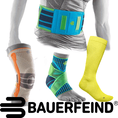Bauerfeind Trail Run Compression Socks, Women, Graphite Grey, 35-38 ...